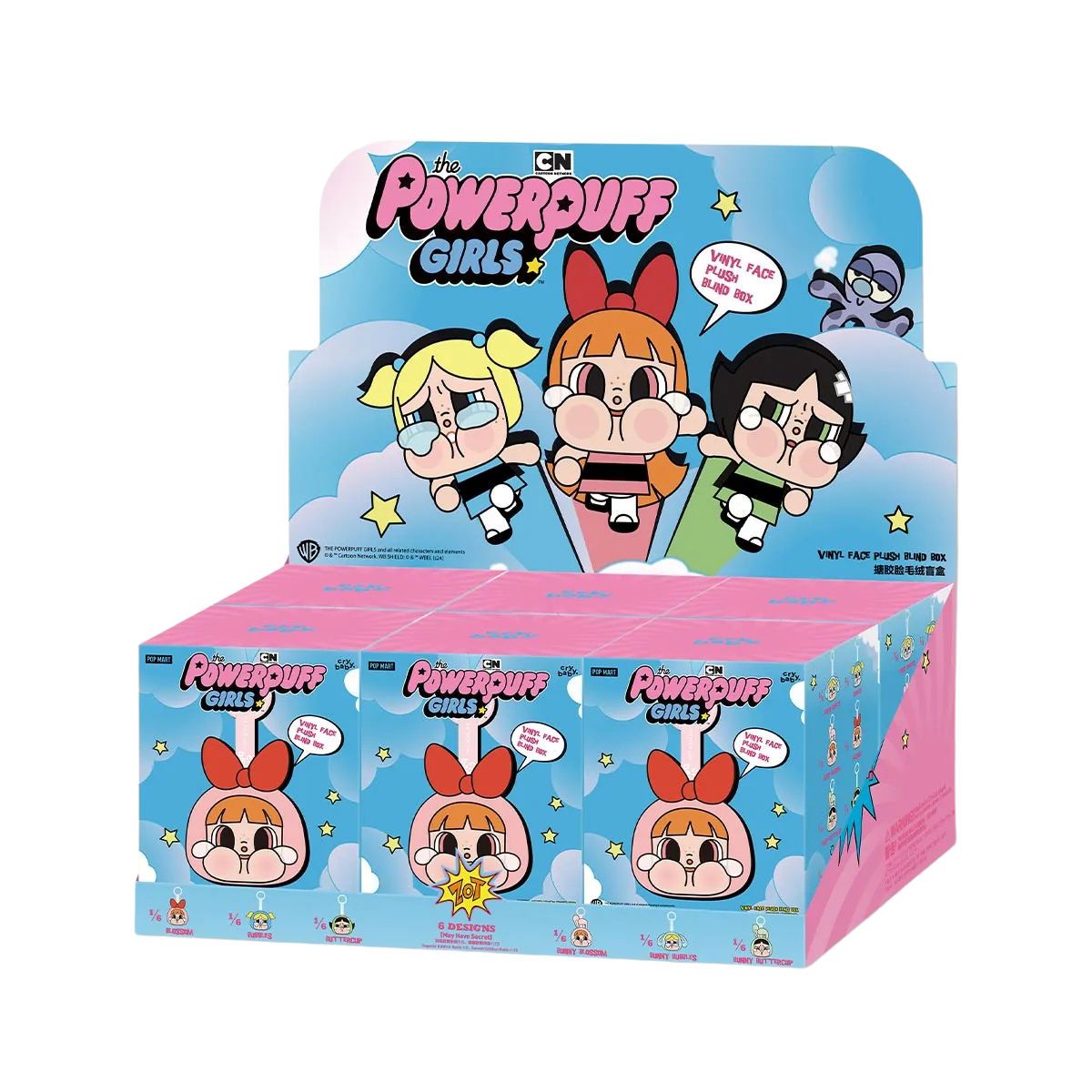 Pop Mart CRYBABY × Powerpuff Girls Series — Vinyl Face Plush Blind Box